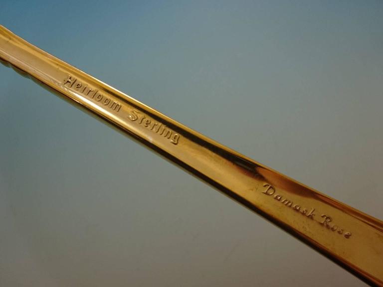 Damask Rose by Oneida Sterling Silver Flatware Service 12 Set Vermeil ...