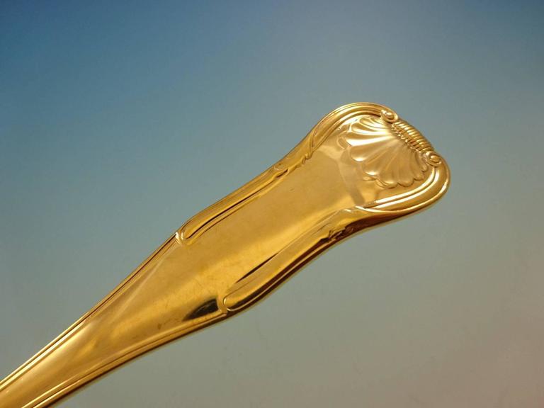 King by Kirk Sterling Silver Flatware Service Eight Set Gold Vermeil ...