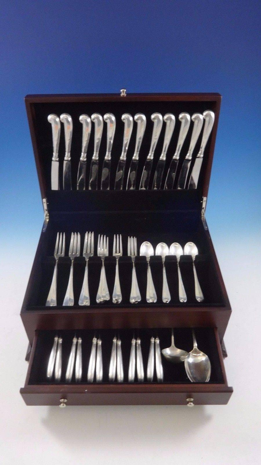 Queen Anne Williamsburg by Stieff Sterling Silver Flatware Set 12 ...