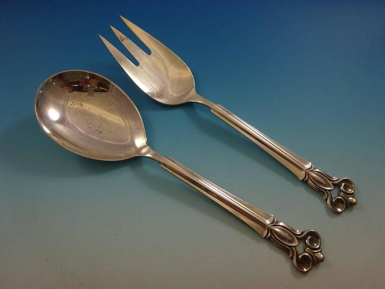 Monica by Cohr Danish Sterling Silver Flatware Set for 12 Service, 114 ...