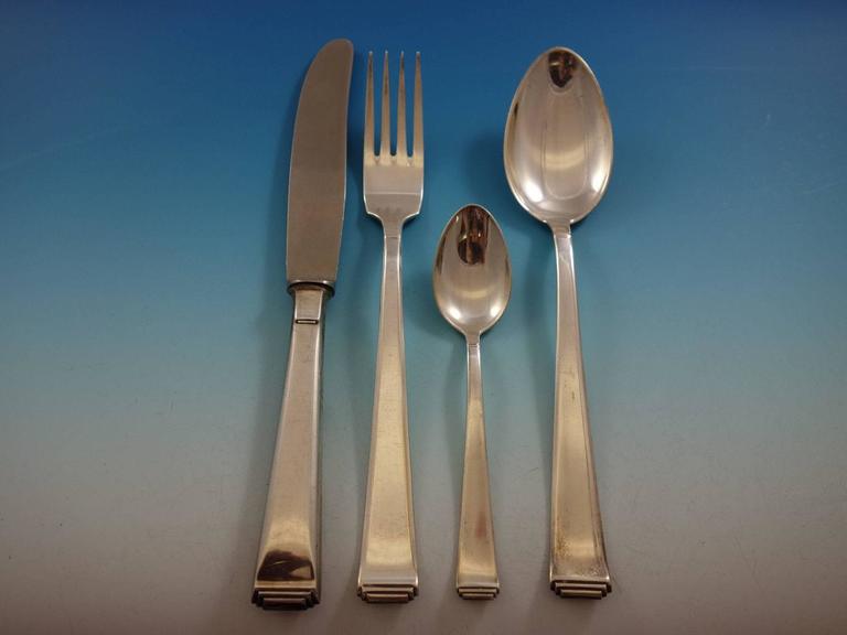 Pagoda by O Kaltenbach German 800 Silver Flatware Set Service 24 Pcs ...