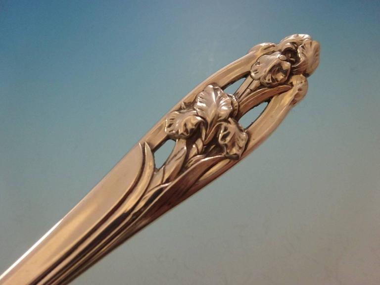 Silver Iris by International Sterling Silver Flatware Set 8 Service, 50 ...