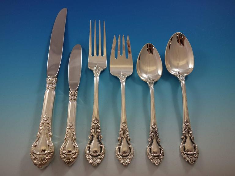 Royal Dynasty by Kirk Stieff Sterling Silver Flatware Service for 12 ...