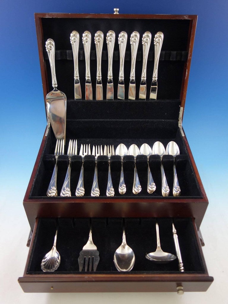 Dancing Surf by Kirk Stieff Sterling Silver Flatware Set for 8 Service ...