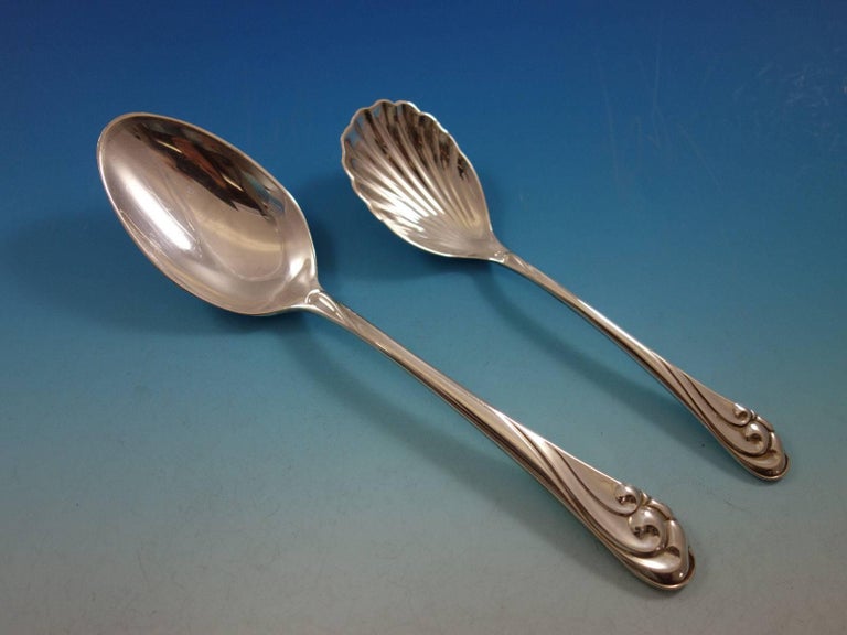 Dancing Surf by Kirk Stieff Sterling Silver Flatware Set for 8 Service ...