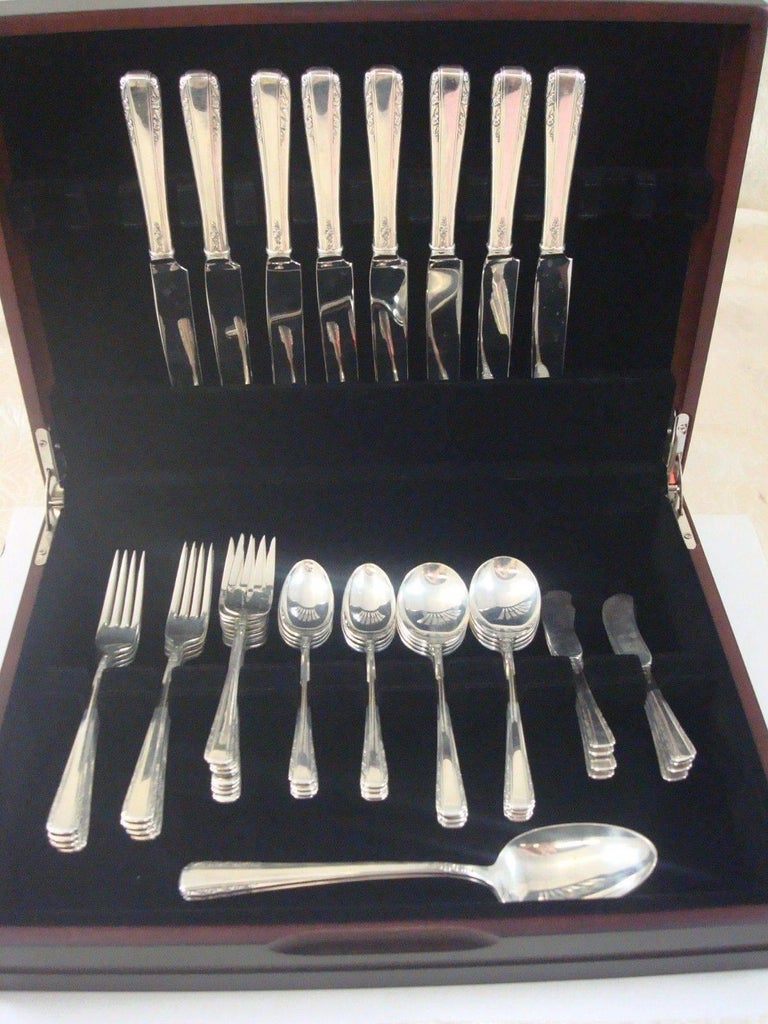 Courtship by International Sterling Silver Flatware Set Service 50 ...