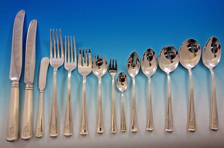 Embassy Scroll by Cartier Sterling Silver Flatware Set Service 175 Pcs ...