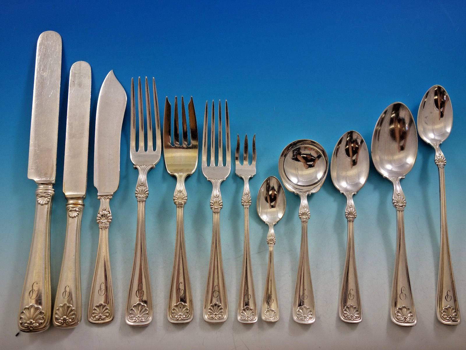Shell by Gorham Silverplated Flatware Set Service Massive 417 Pieces ...