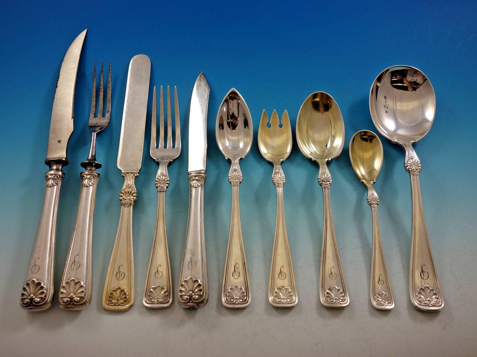 Shell by Gorham Silverplated Flatware Set Service Massive 417 Pieces ...