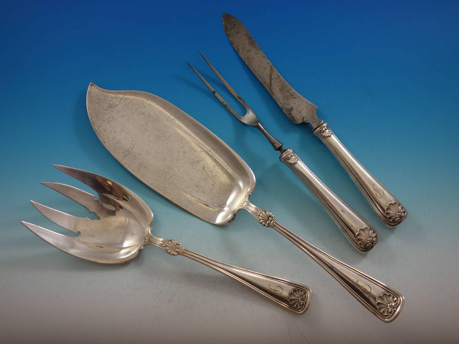Shell by Gorham Silverplated Flatware Set Service Massive 417 Pieces ...