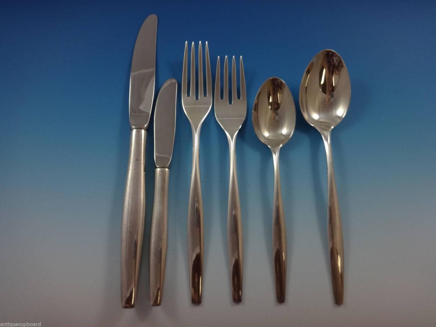 Signet by Kirk Sterling Silver Flatware Service Set 50 Pieces Mid ...