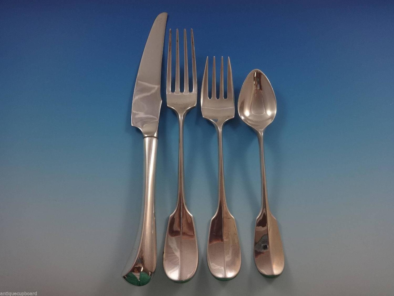 Smithsonian by Kirk-Stieff Sterling Silver Flatware Set for 12 Service ...