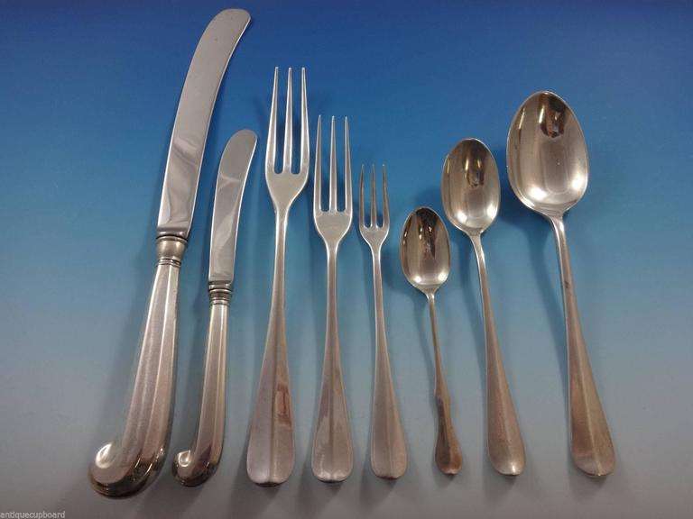Queen Anne Williamsburg by Stieff Sterling Silver Dinner 18 Flatware ...
