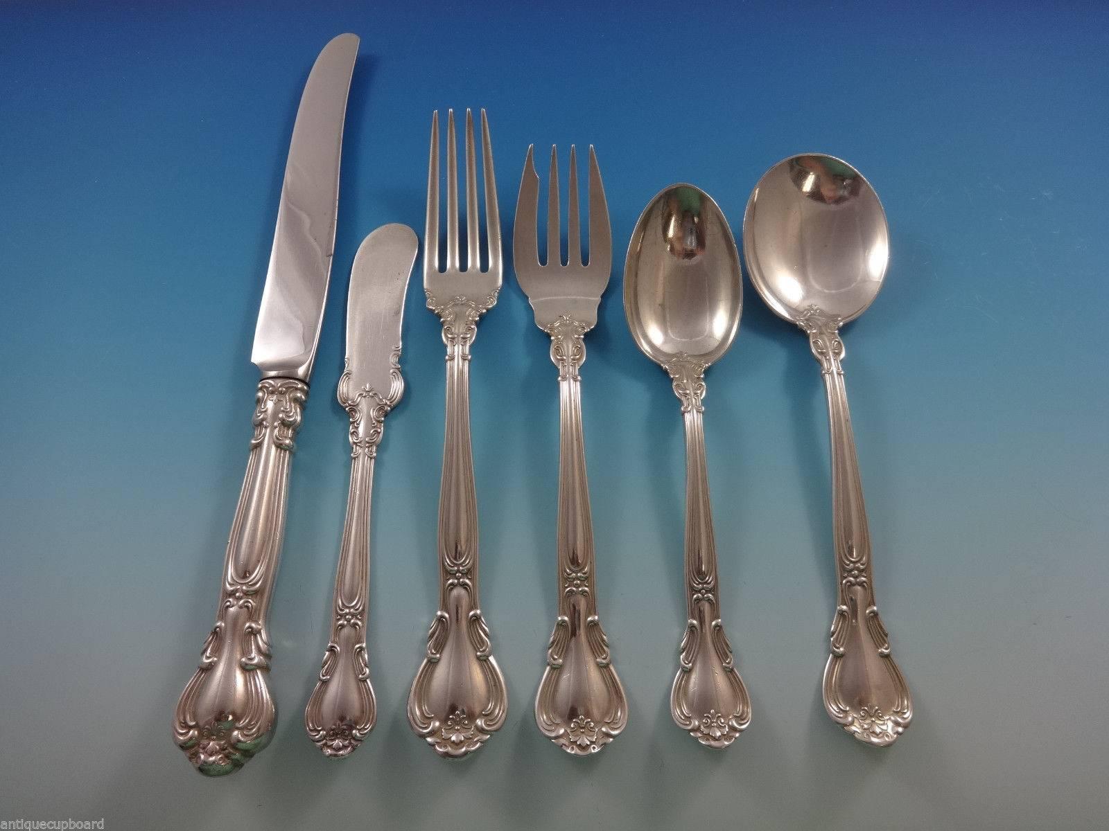 Chantilly by Gorham Sterling Silver Flatware Set Six Service Luncheon ...