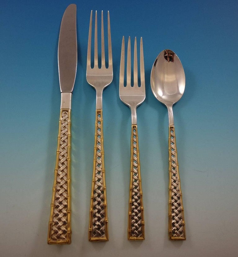 Golden Tradewinds by International Sterling Silver Flatware Set, Weave ...