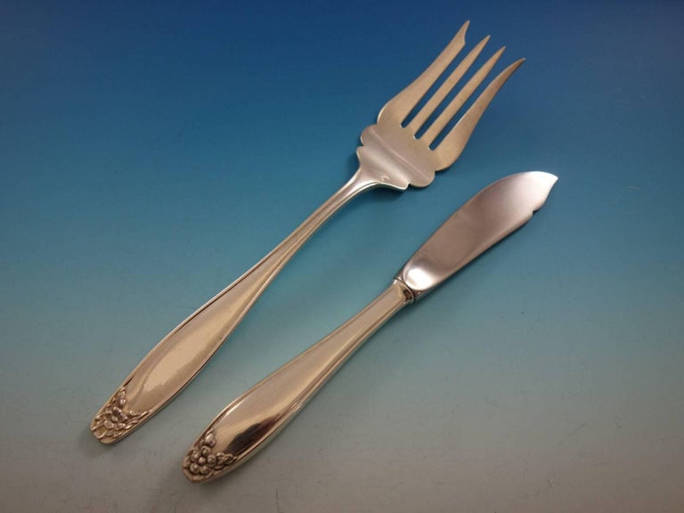Puritan by Stieff Sterling Silver Flatware Set for 8 Service 63 Pieces ...