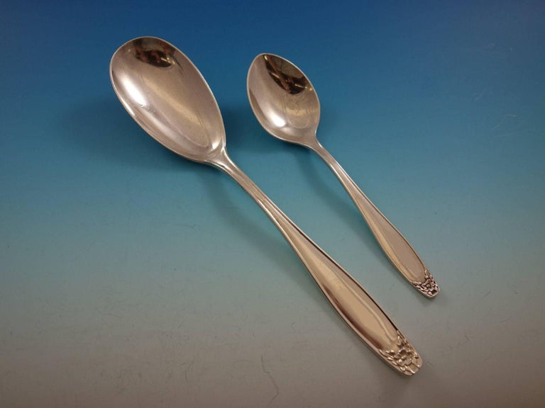 Puritan by Stieff Sterling Silver Flatware Set for 8 Service 63 Pieces ...