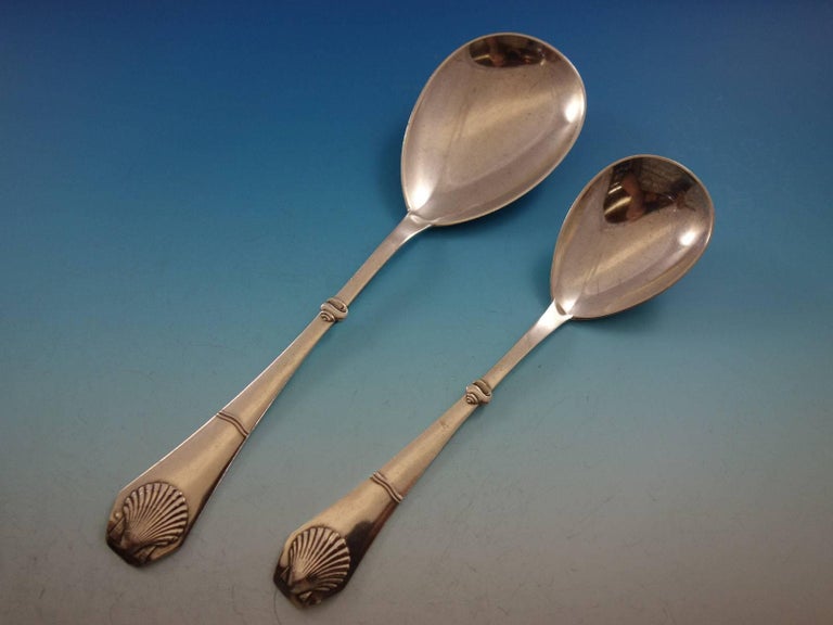 Strand Aka Beach by Sorensen Danish Silver Flatware Set Service 37 Pcs ...