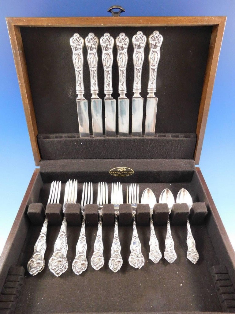 Lily by Watson Sterling Silver Flatware Set Service 24 Pieces No Mono ...