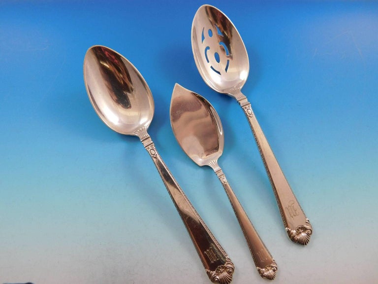 George II Rex by Watson Sterling Silver Flatware Set Service 124 Pcs M ...