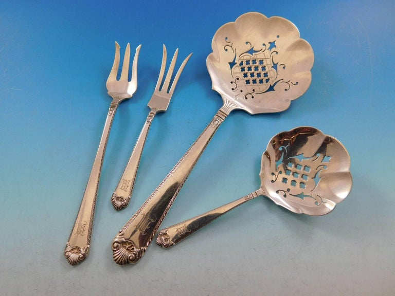 George II Rex by Watson Sterling Silver Flatware Set Service 124 Pcs M ...