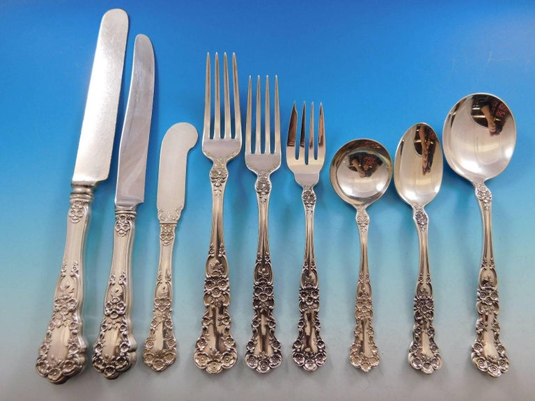 Buttercup by Gorham Sterling Silver Flatware Set for 12 Service 108 Pcs ...