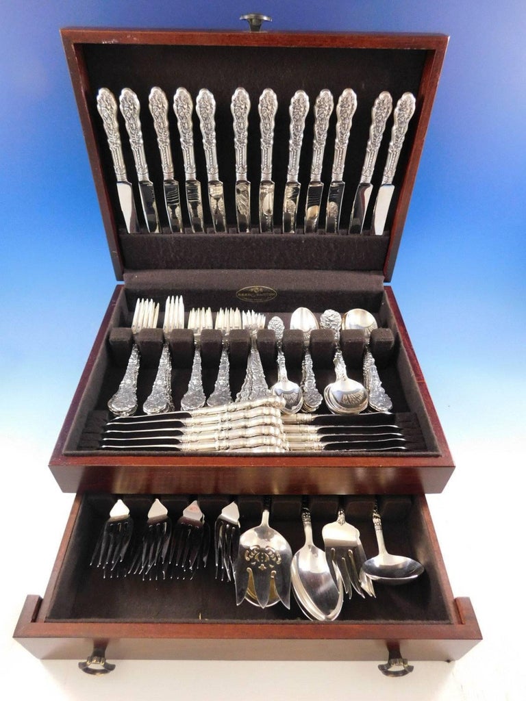 Versailles by Gorham Sterling Silver Flatware Set 12 Service 103 pieces ...