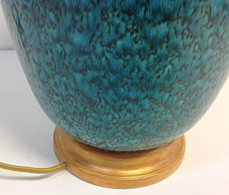 Large Drip Glaze Ceramic Table Lamp at 1stDibs