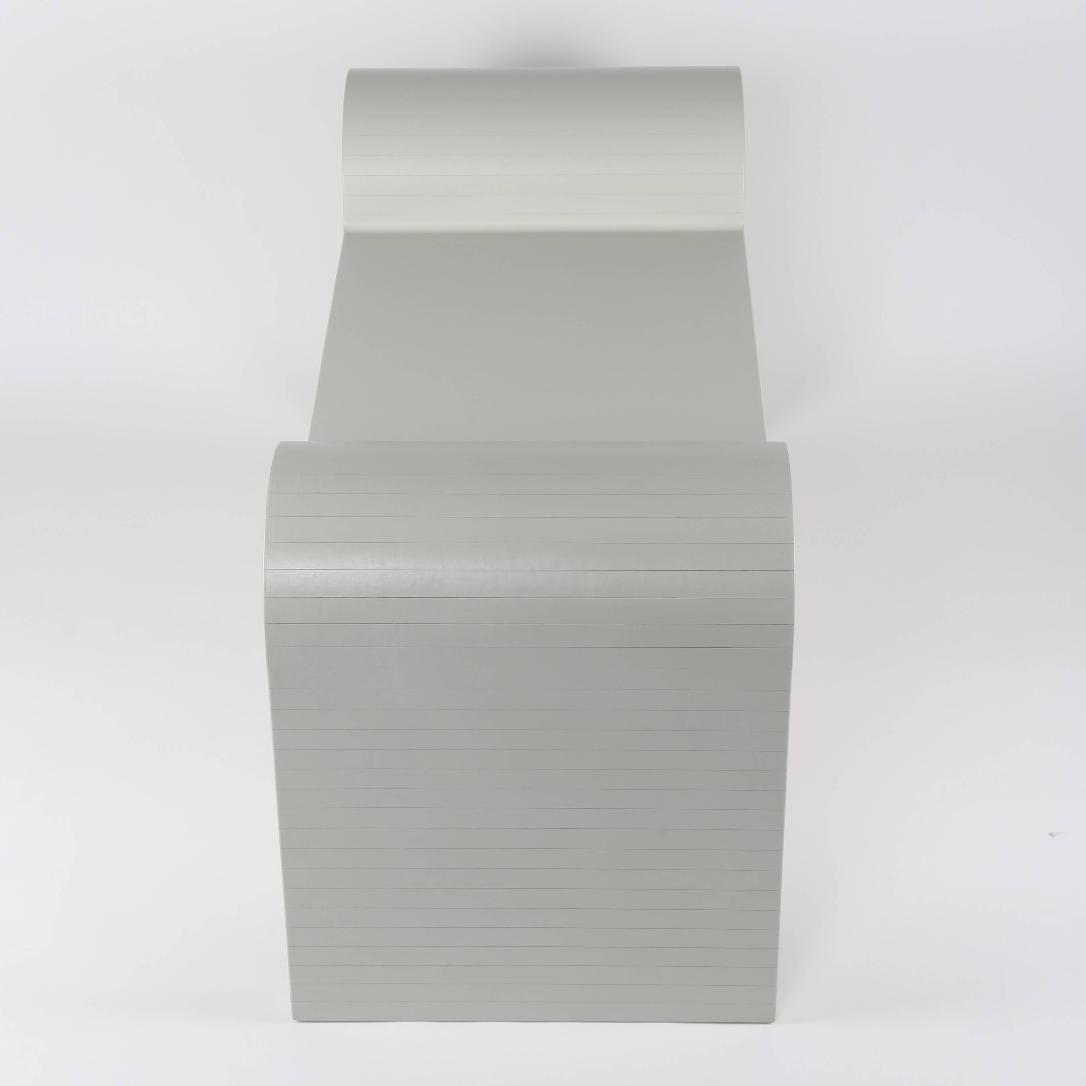 Karl Springer Scored-Leather "Sculpture Bench" at 1stDibs