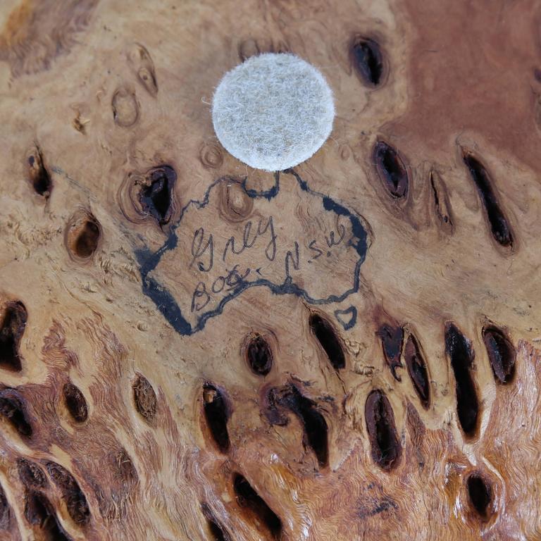 Gorgeous Carved Grey Box Burl Decorative Bowl at 1stDibs