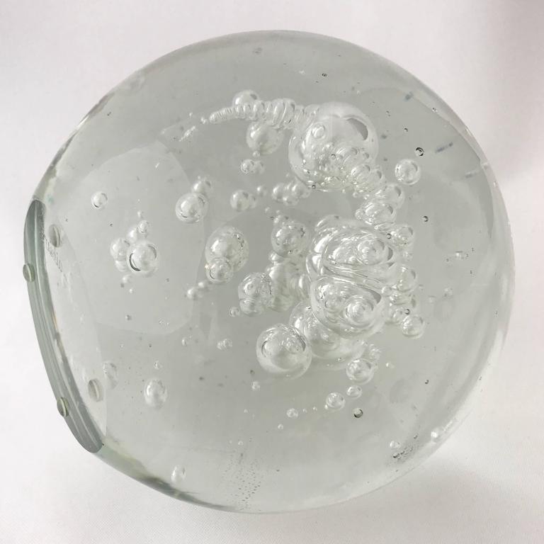 Extra Large Murano Glass Sphere with Internal Bubbles, circa 1970s at ...