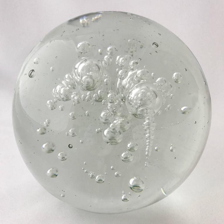 Extra Large Murano Glass Sphere with Internal Bubbles, circa 1970s at ...