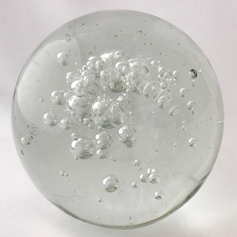 Extra Large Murano Glass Sphere with Internal Bubbles, circa 1970s at ...