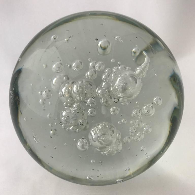 Extra Large Murano Glass Sphere with Internal Bubbles, circa 1970s at ...