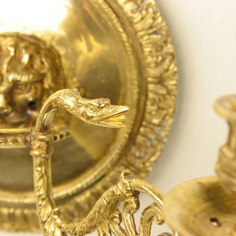 Pair of Probably Russian Three-Branch Wall Lights, circa 1900 at 1stDibs