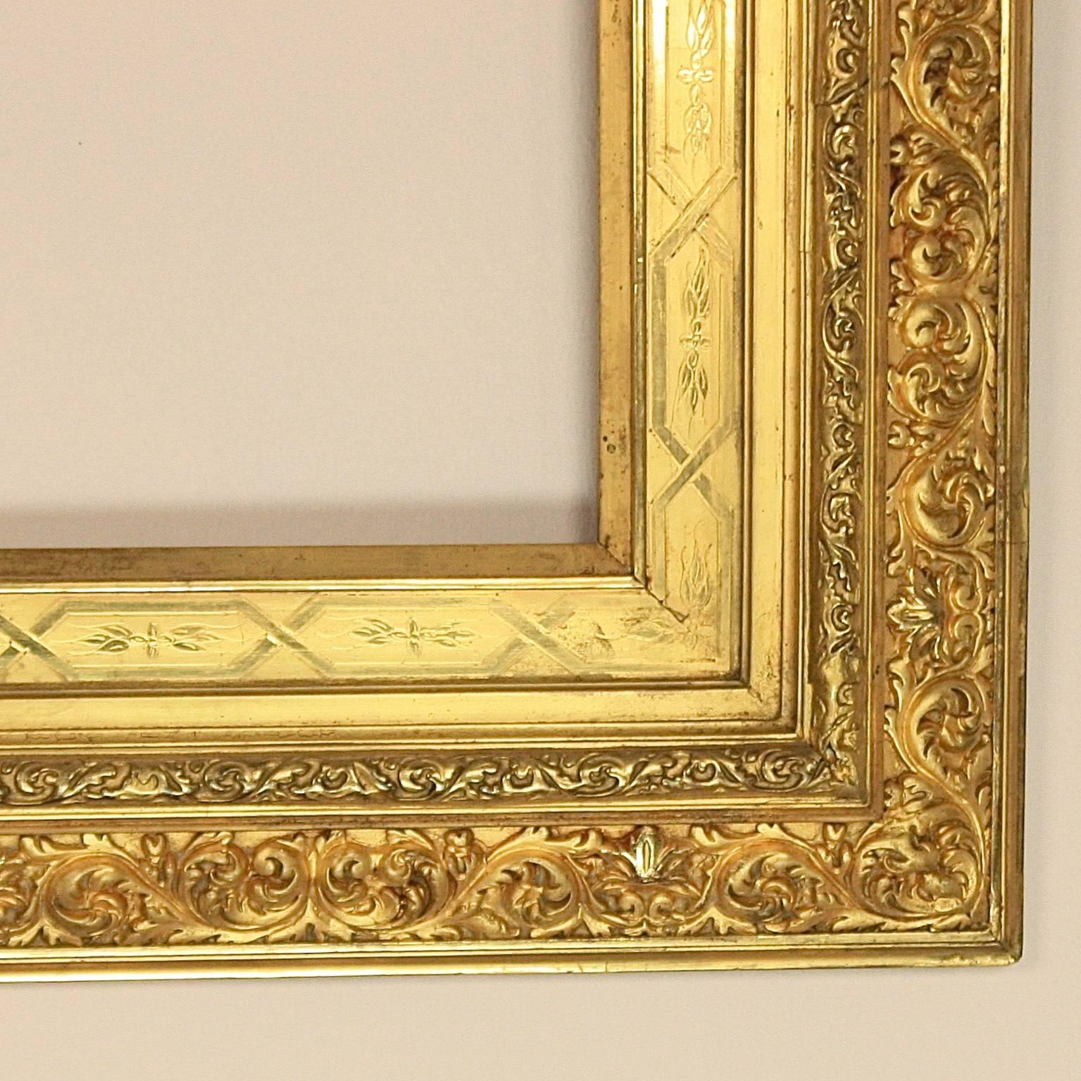 Pair of Large 19th Century Italian Baroque Style Giltwood Frames For ...