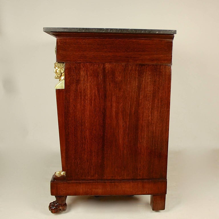 Empire Acajou Mouchete Mahogany Mounted Commode, Attributed to Bernard ...