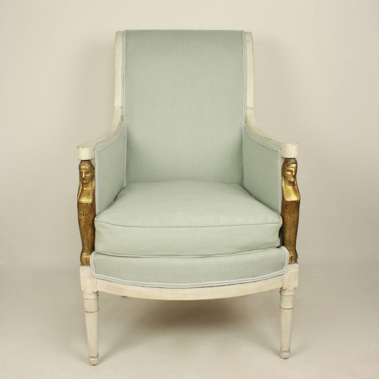 Empire Armchair or Bergere in the Manner of Jacob Frères at 1stDibs ...