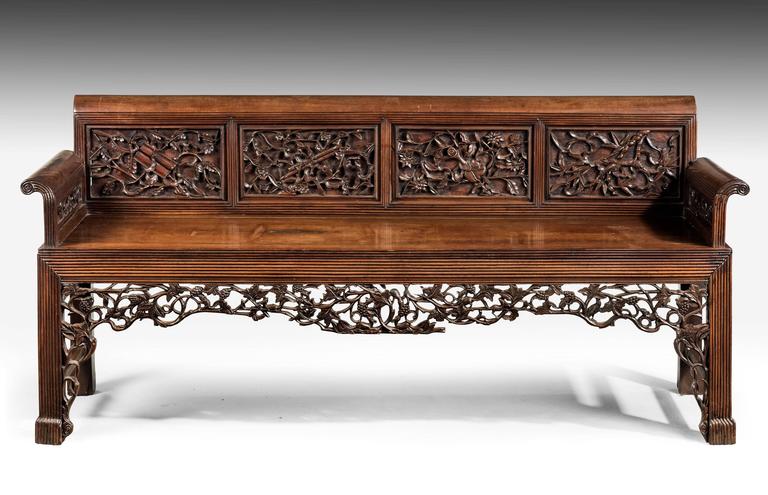 Mid-19th Century Chinese Hardwood Sofa at 1stDibs