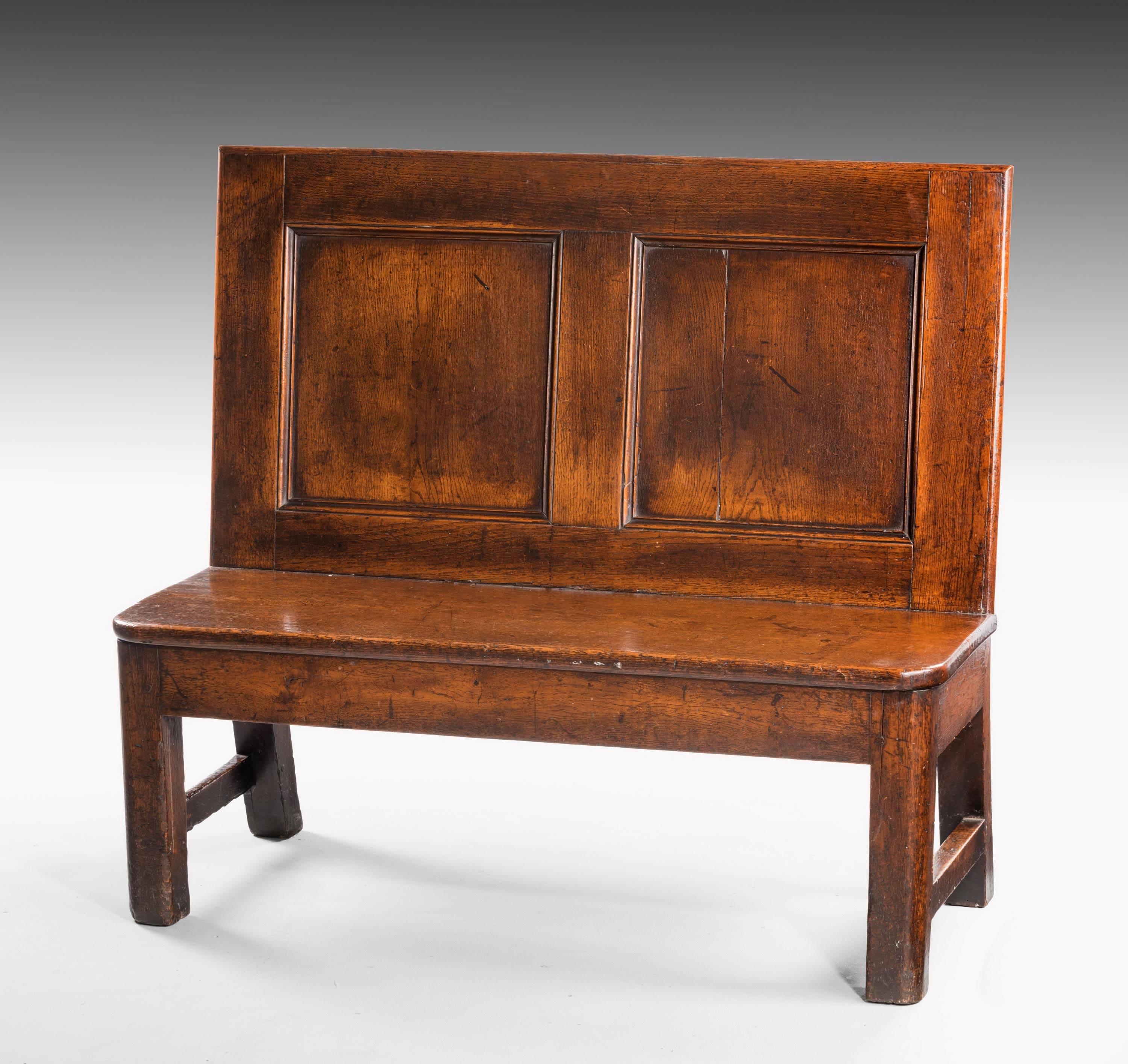 18th Century Oak Panel Back Settle at 1stDibs