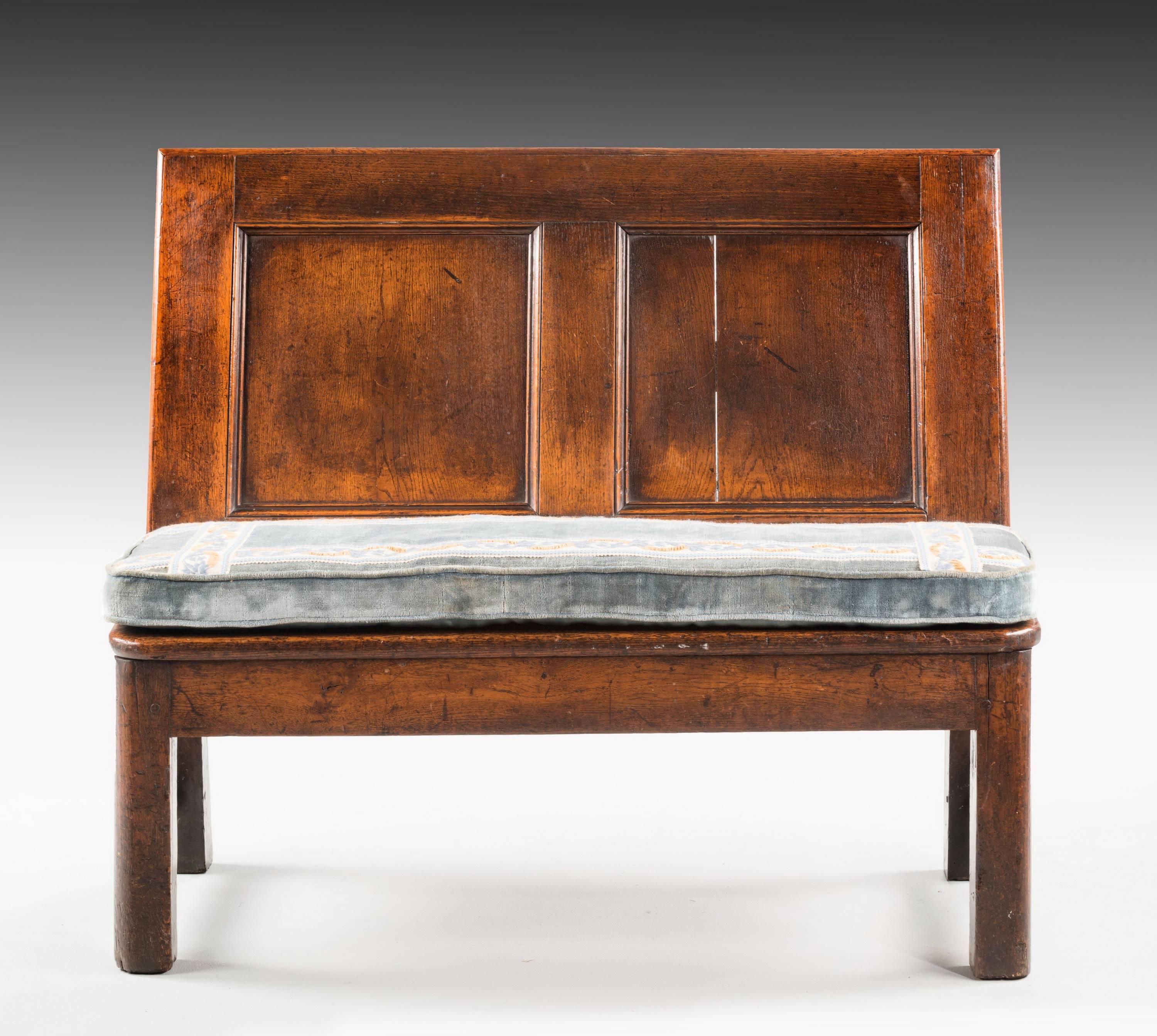 18th Century Oak Panel Back Settle at 1stDibs