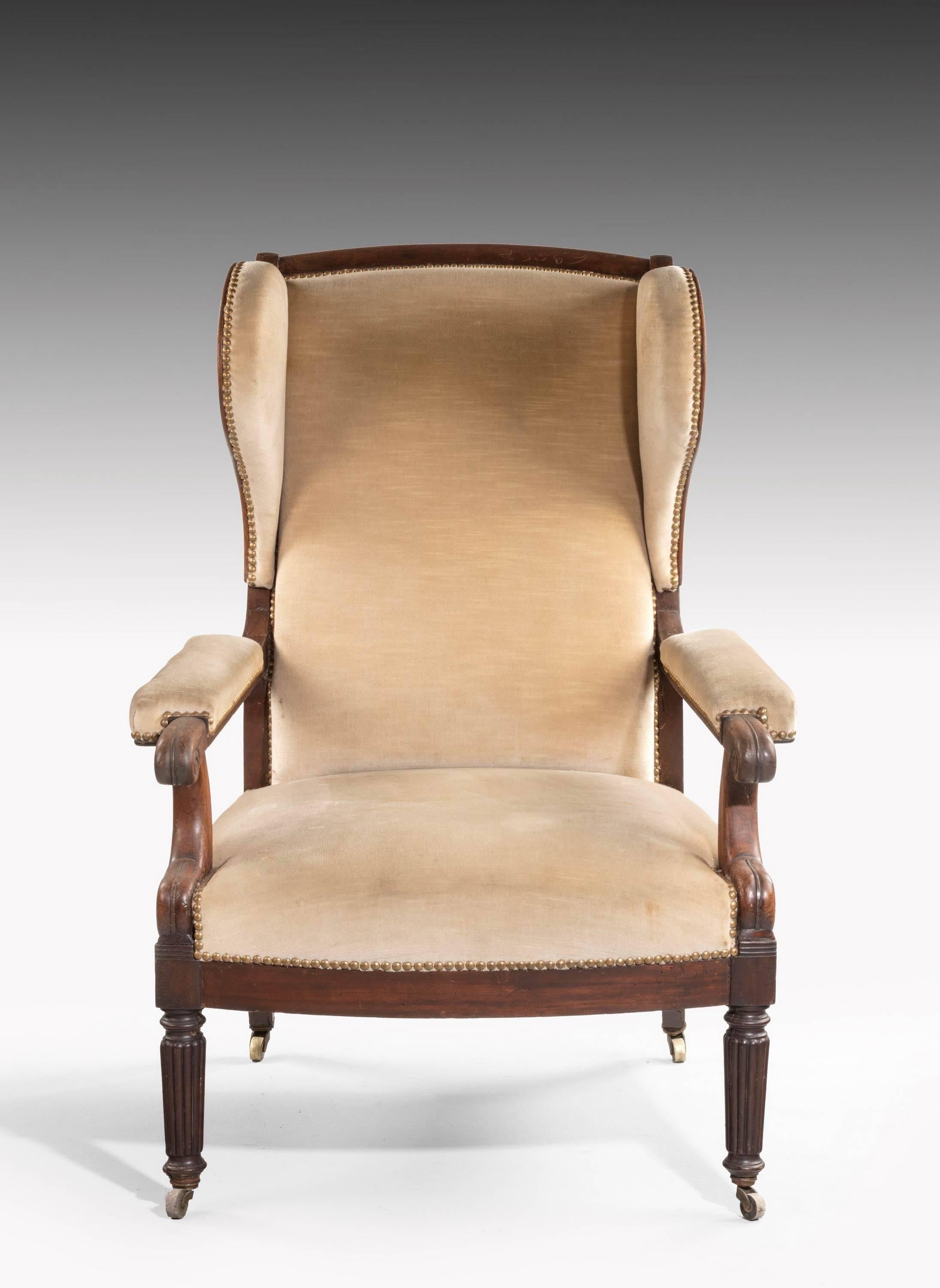 George III Period Mahogany Gentleman’s Chair with Detachable Wings at ...