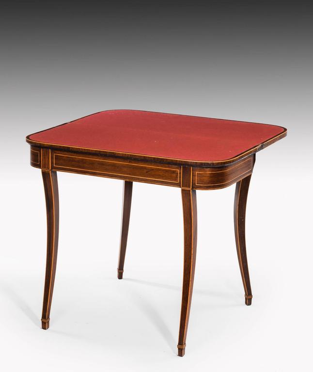 George III Period Mahogany D Form Card Table For Sale at 1stDibs