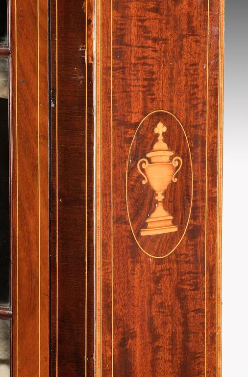 George III Period Mahogany Glazed Corner Cupboard with a Broken Arch ...