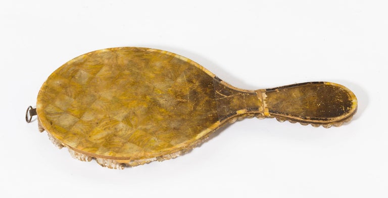 Late 19th Century Sailorwork Shell Encrusted Hand Mirror For Sale at ...