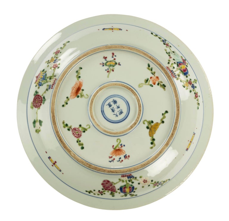 Mid-19th Century, Porcelain Chinese Charger with Enameled Decoration ...