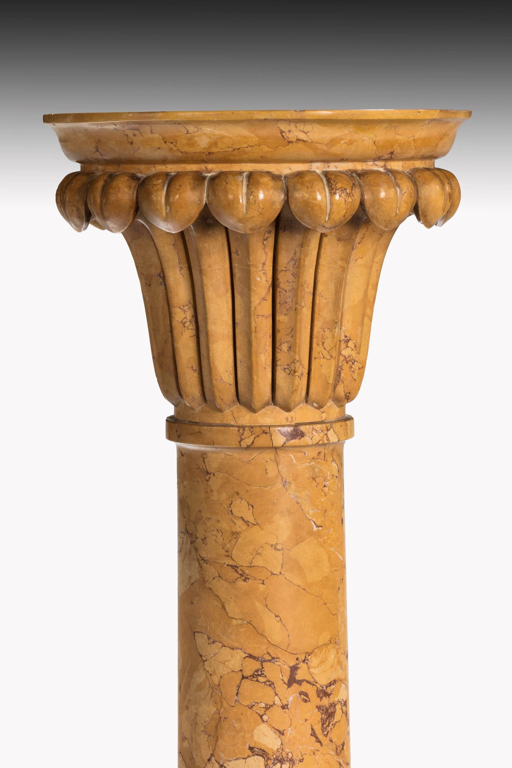 Mid-19th Century Faux Marble Pillar at 1stDibs
