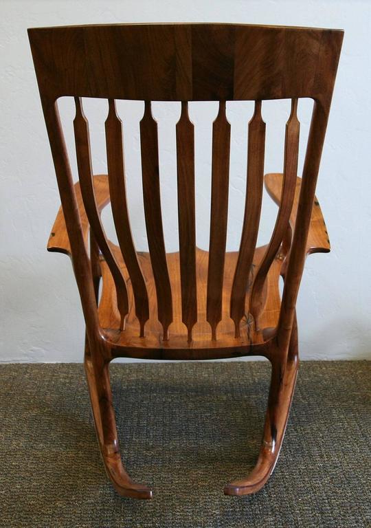 Landon Sanborn Velvet Mesquite Rocking Chair, Hal Taylor, Sam Maloof ...