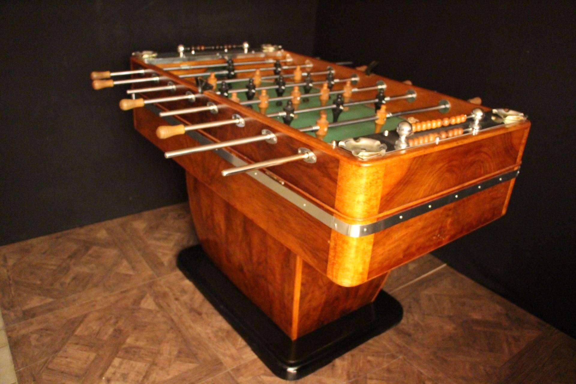 Magnificent Walnut Foosball Table at 1stDibs