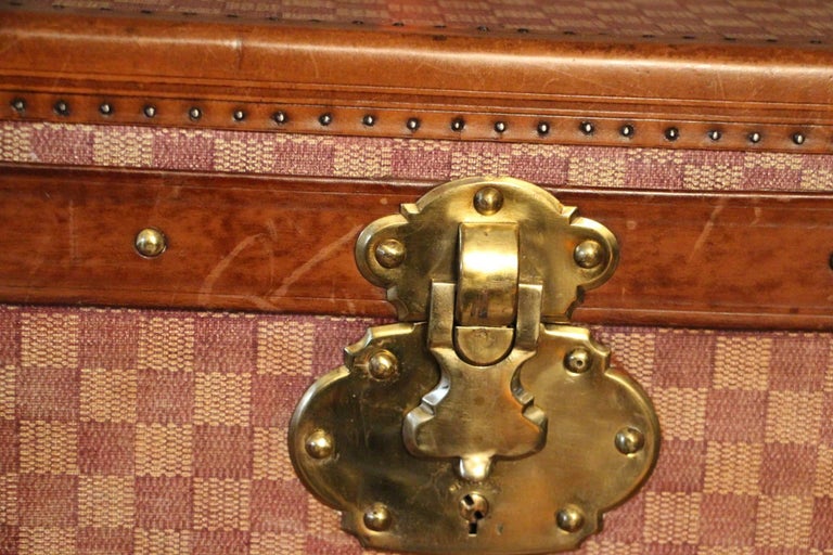 1920s French Hat Trunk in Checkers Canvas at 1stDibs